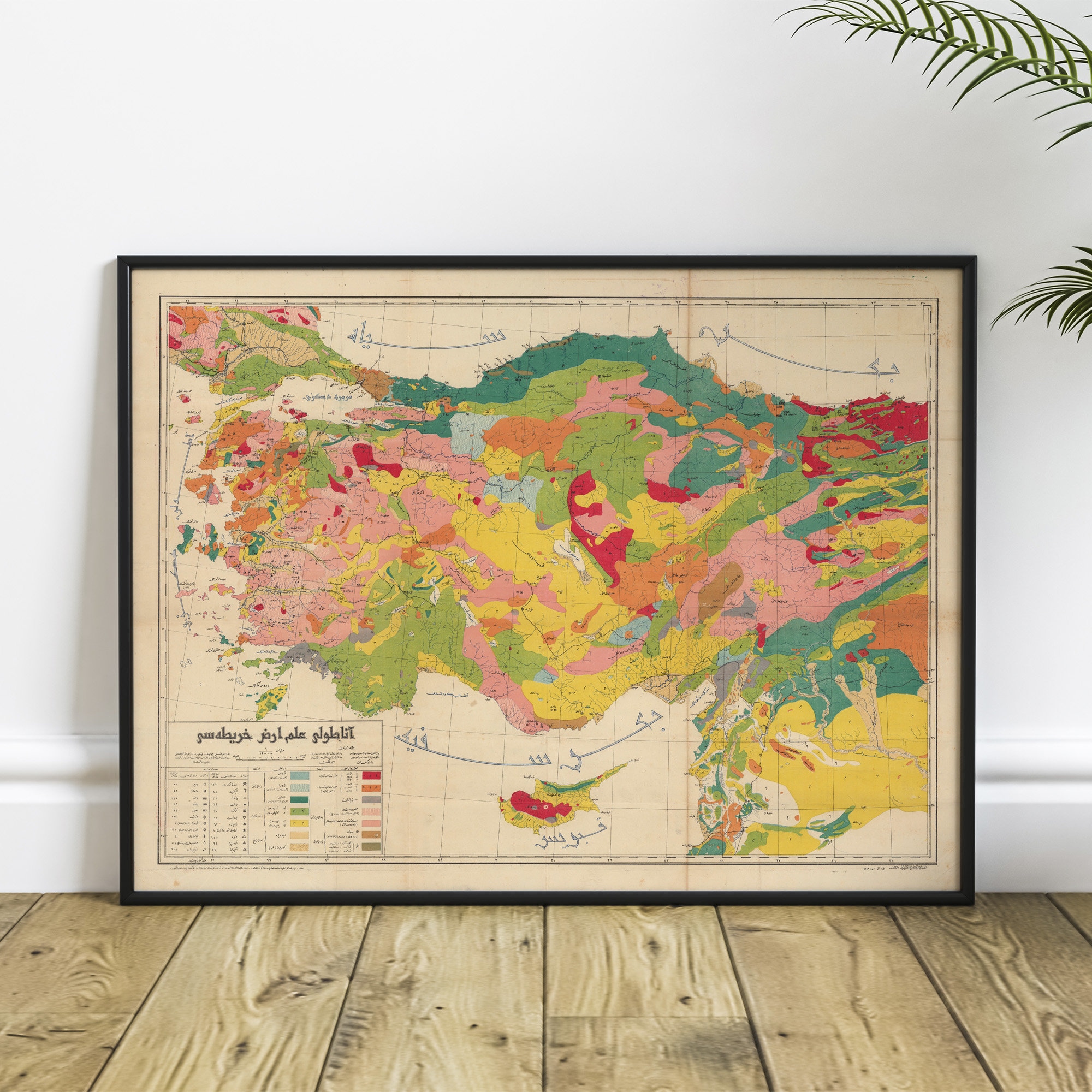 1920 Geological Map of Anatolia 20th Century Antique Map of - Etsy