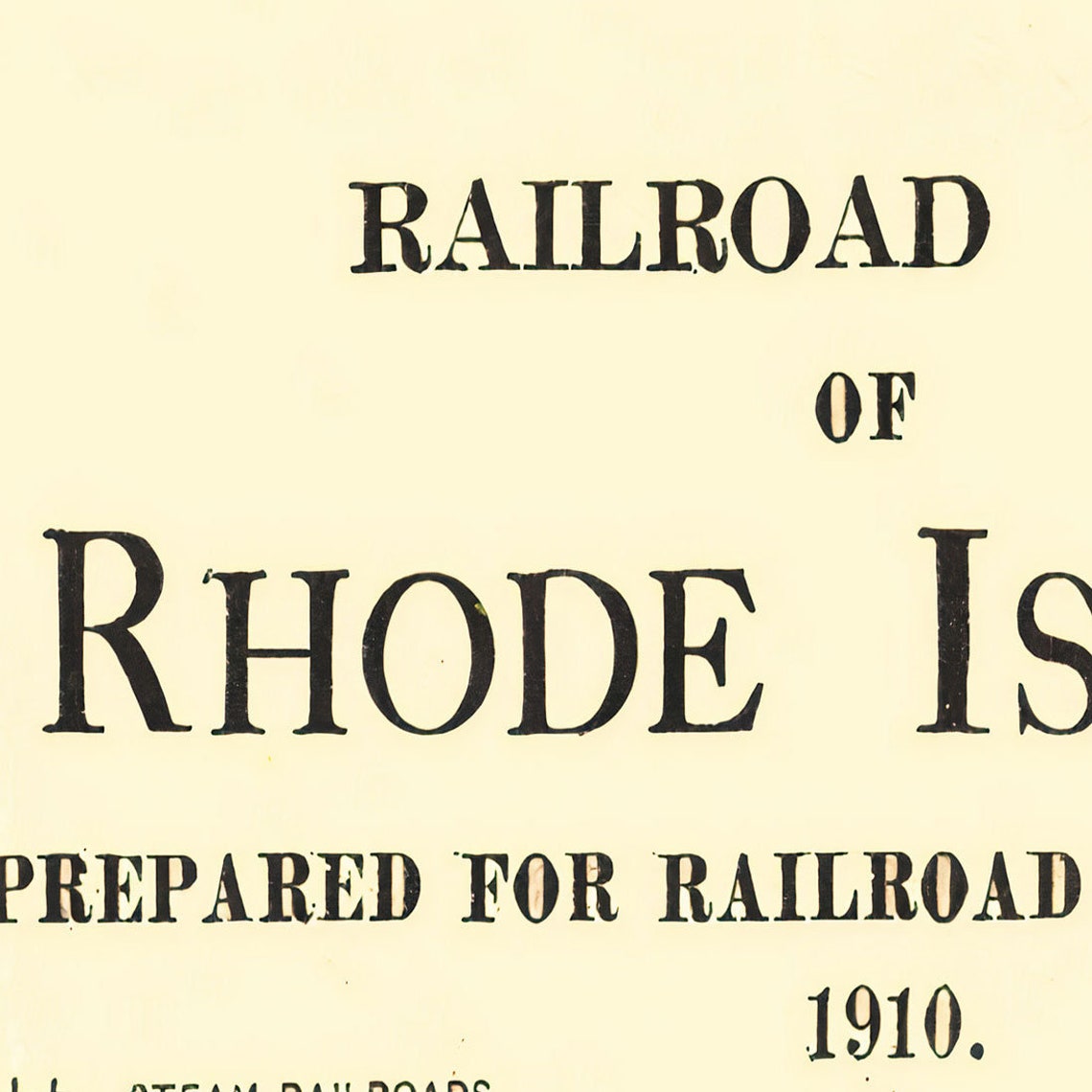 1910 Rhode Island Railroad Map Historical Map of Rhode | Etsy