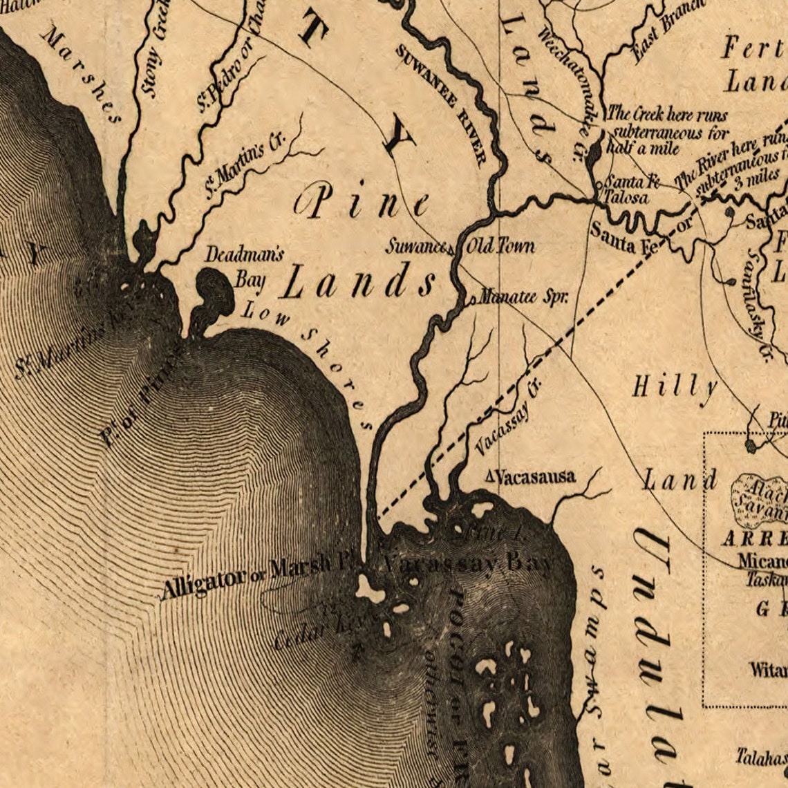 Map of Florida Historical Map of Florida Antique Map of - Etsy