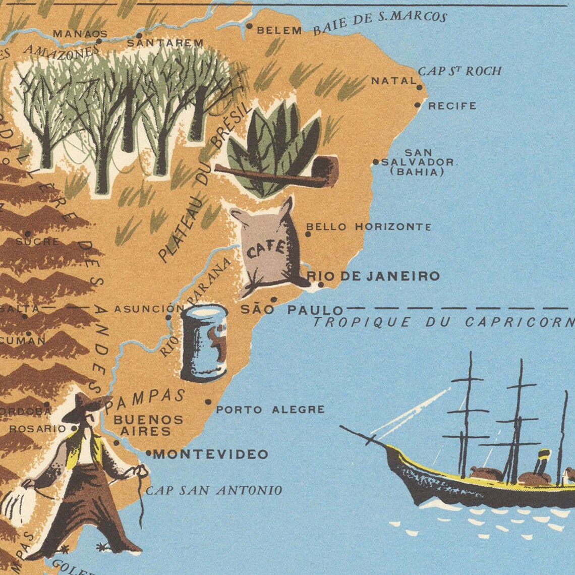 1956 World Map 20th Century Antique Map of the World Old Map - Etsy