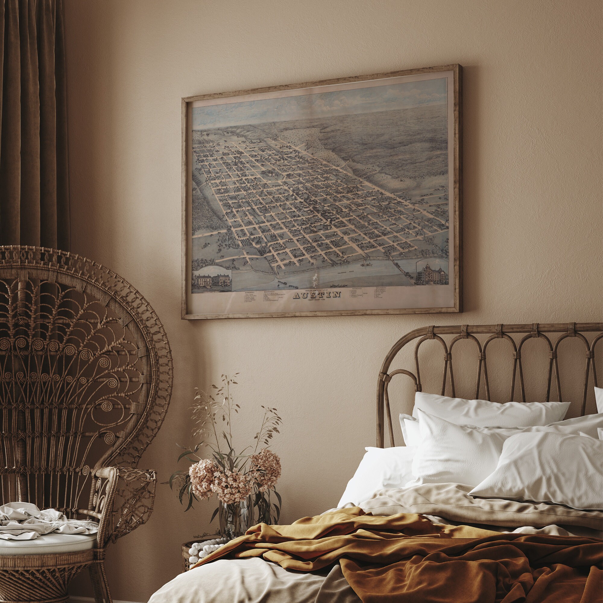 1873 Old Map Austin Antique Map of Austin Old Historical Map - Etsy
