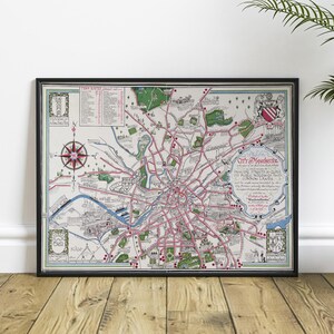 1926 A Map of the City of Manchester, Antique Map of Manchester, Old ...