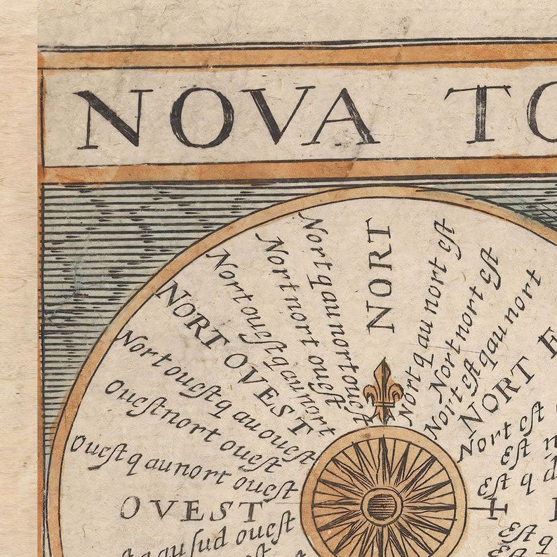 1642 World Map and Hydrographic Map 17th Century Antique Map - Etsy