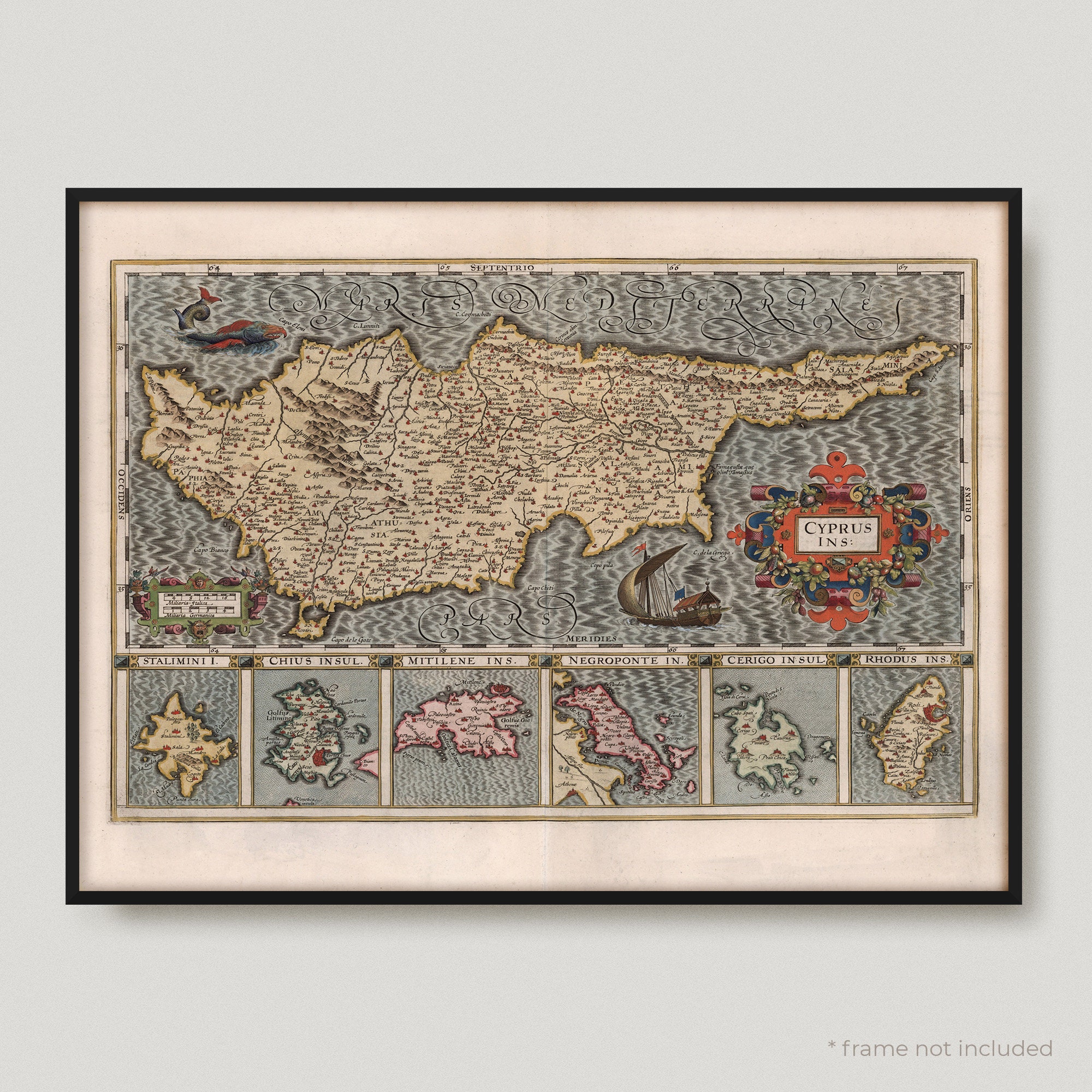 1623 Cyprus Antique Map of Cyprus Old Map of Cyprus Vintage - Etsy