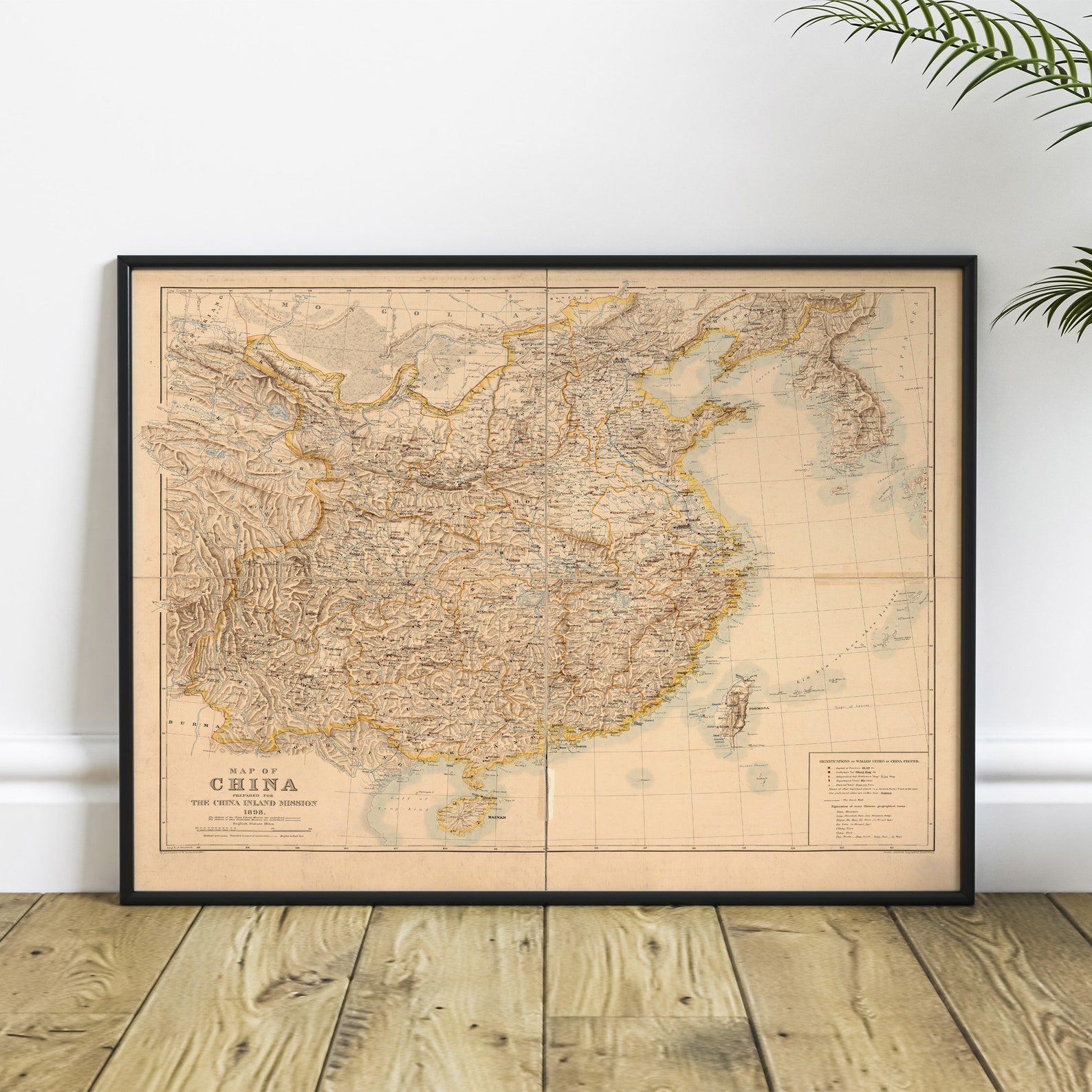 Map of China Antique Map of China Old Map of China Vintage - Etsy