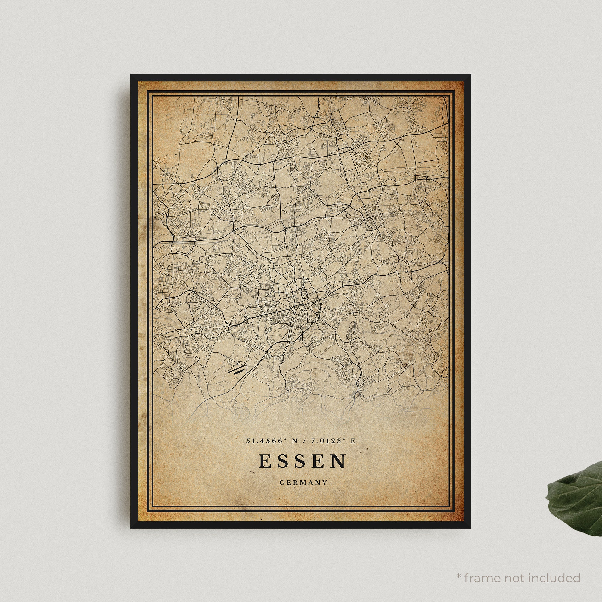 map of Essen map poster city map print Essen Germany Essen map art map ...