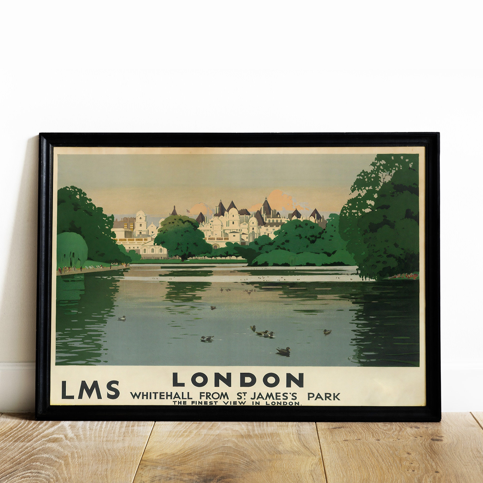 London Vintage Poster London Retro Print Vintage British | Etsy