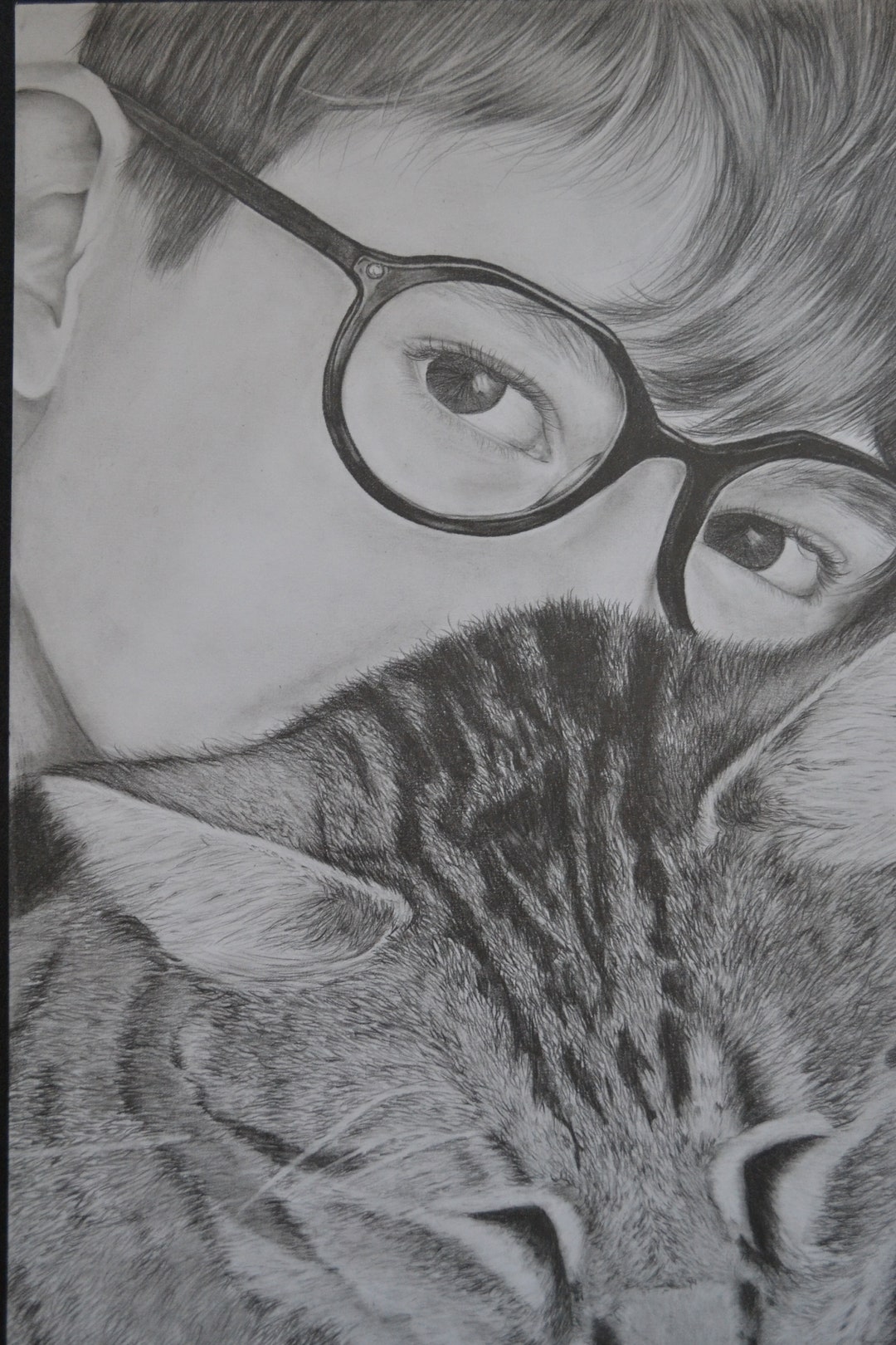 Personalized Graphite Portrait, Human, Animal, Wedding Anniversary ...
