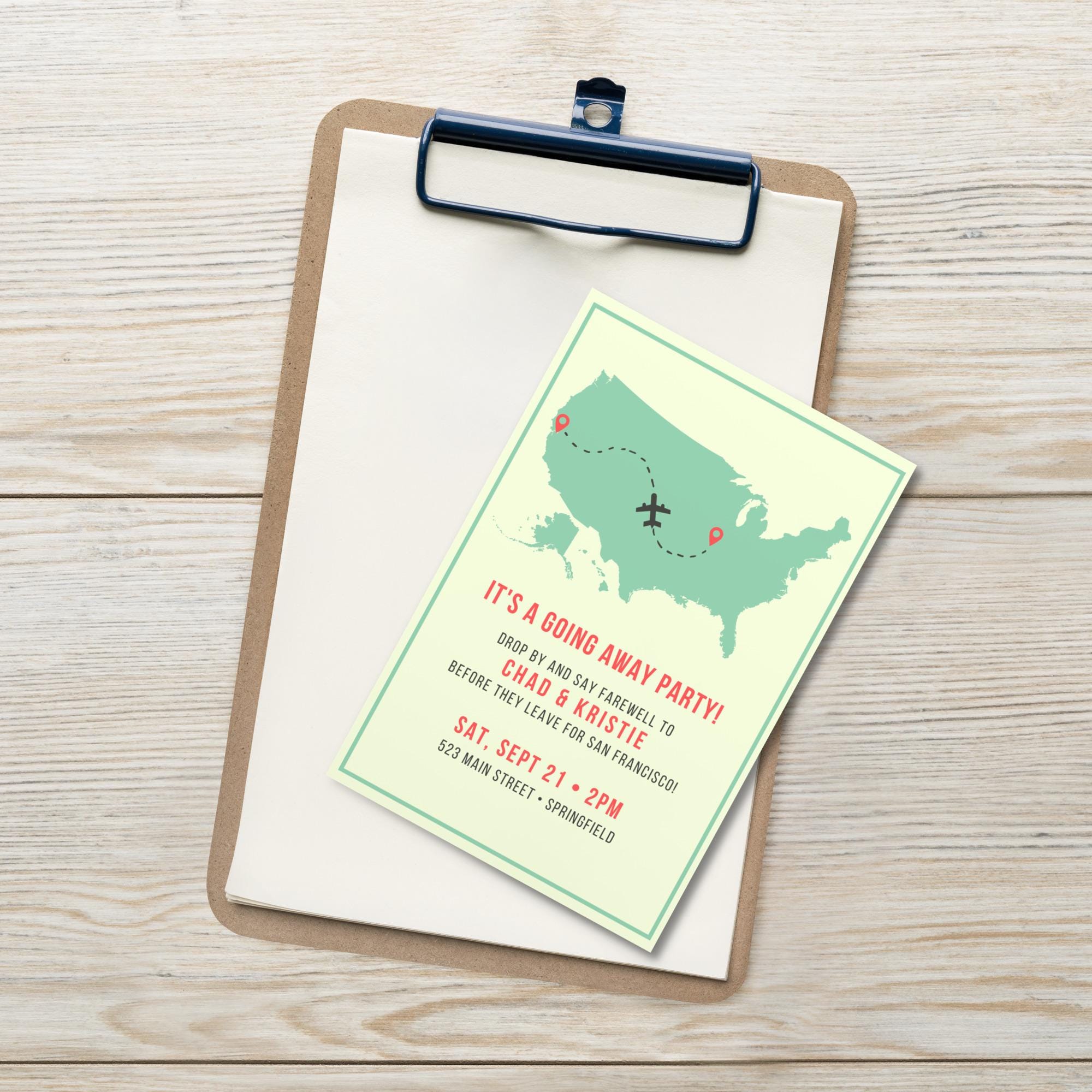 Going Away Party Invite • Personalized Going Away Party Invitation ...