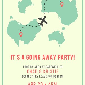 Going Away Party Invite • Personalized Going Away Party Invitation ...