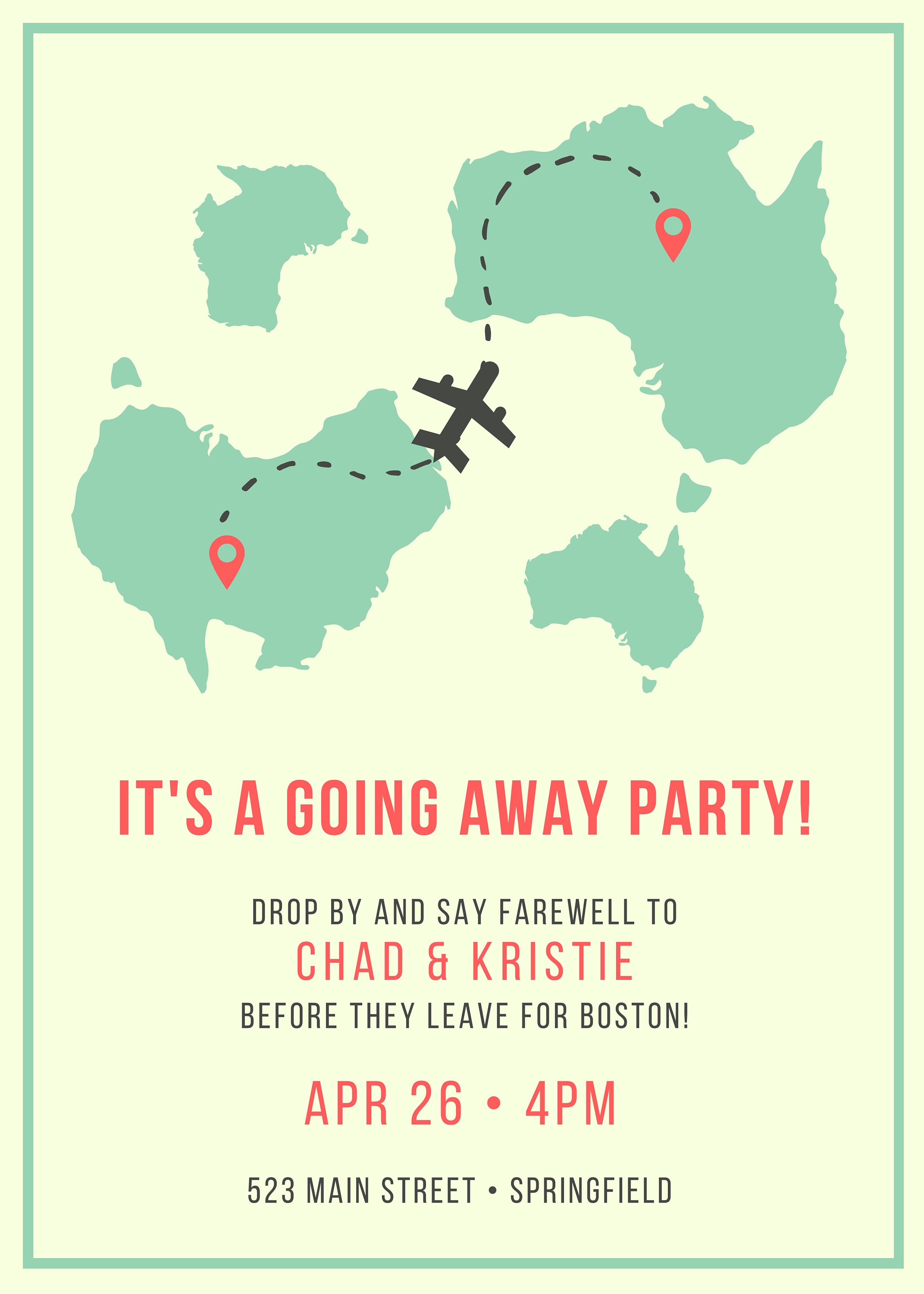 Going Away Party Invite • Personalized Going Away Party Invitation ...