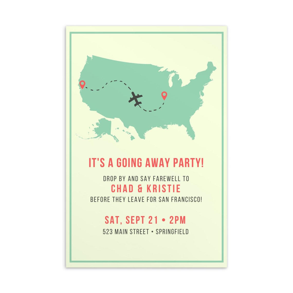 Going Away Party Invite • Personalized Going Away Party Invitation ...