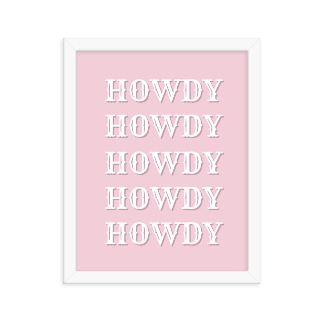 Howdy Poster Digital Download • Howdy Howdy Howdy • Home Decor ...