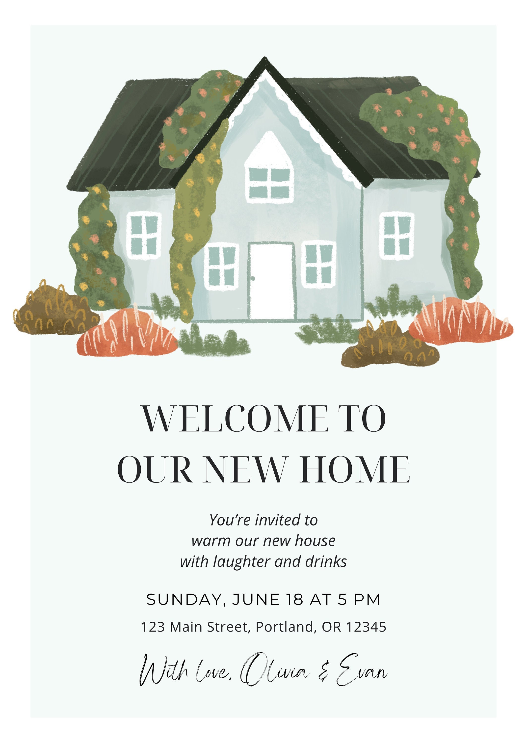 Housewarming Party Invite • Personalized Housewarming Party Invitation ...