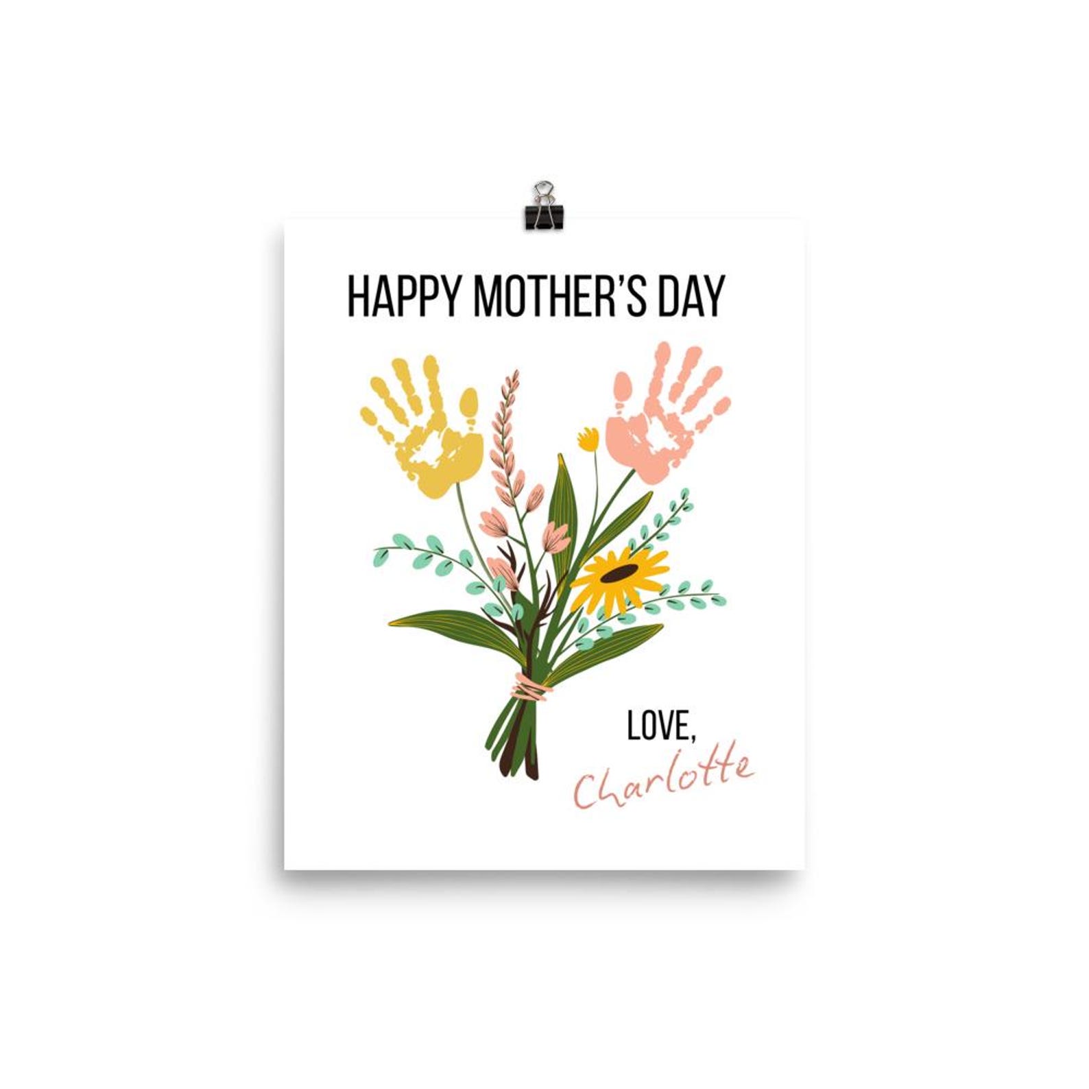 Mothers Day Handprint Craft • Happy Mothers Day • Handprint Art ...