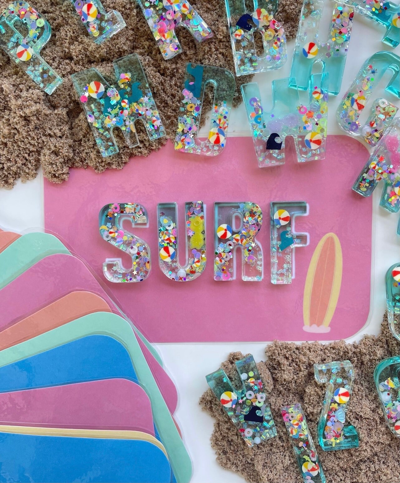 Summer Word Cards - Etsy