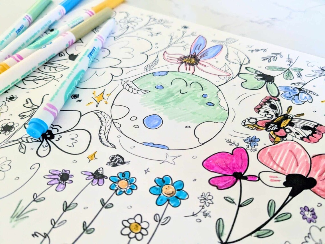 Whimsical World of Hillary Wanderling MOTH MOON Digital Coloring Page ...