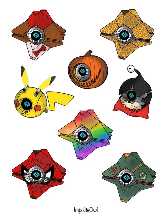Destiny Ghost Sticker Sheet 2 - Etsy