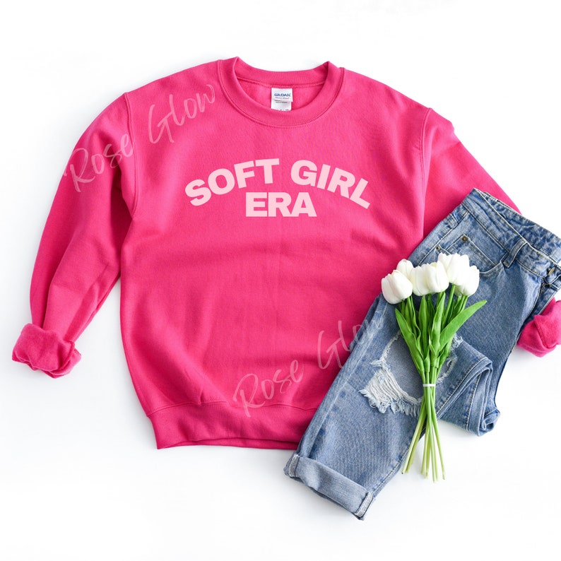 Soft Girl Era Pink Purple Unisex Crewneck Sweatshirt Etsy