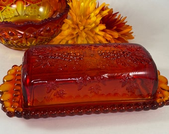 Ruby Red Butter Dish | Etsy