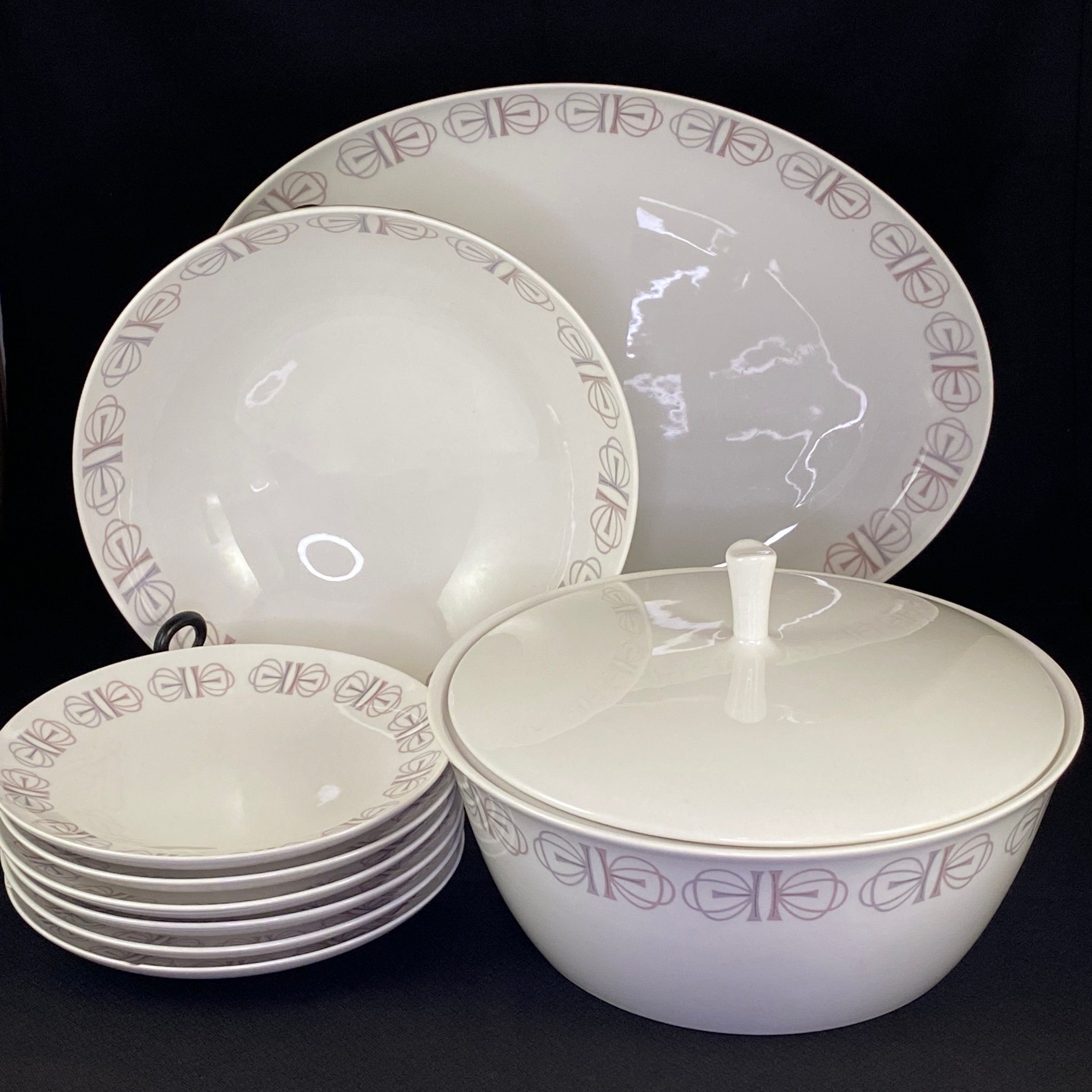 Midcentury Franciscan Whitestone Ware - Merry Go Round Pattern ...