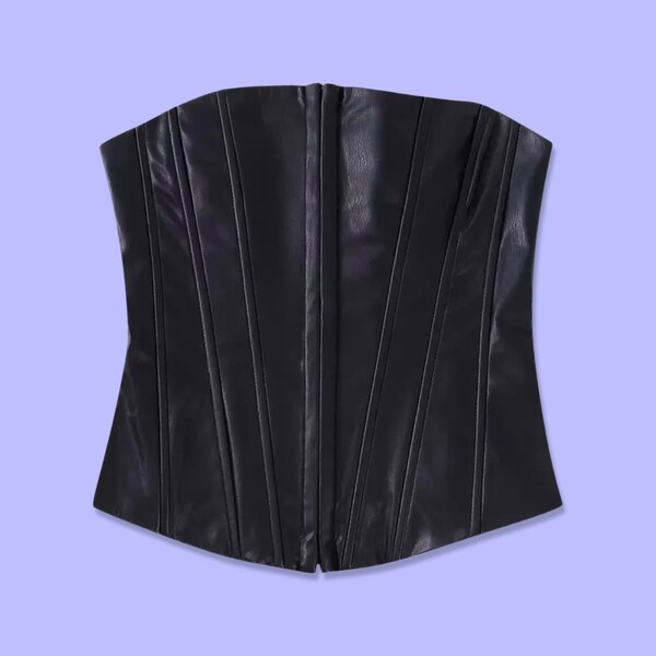 Leather Bustier - Etsy