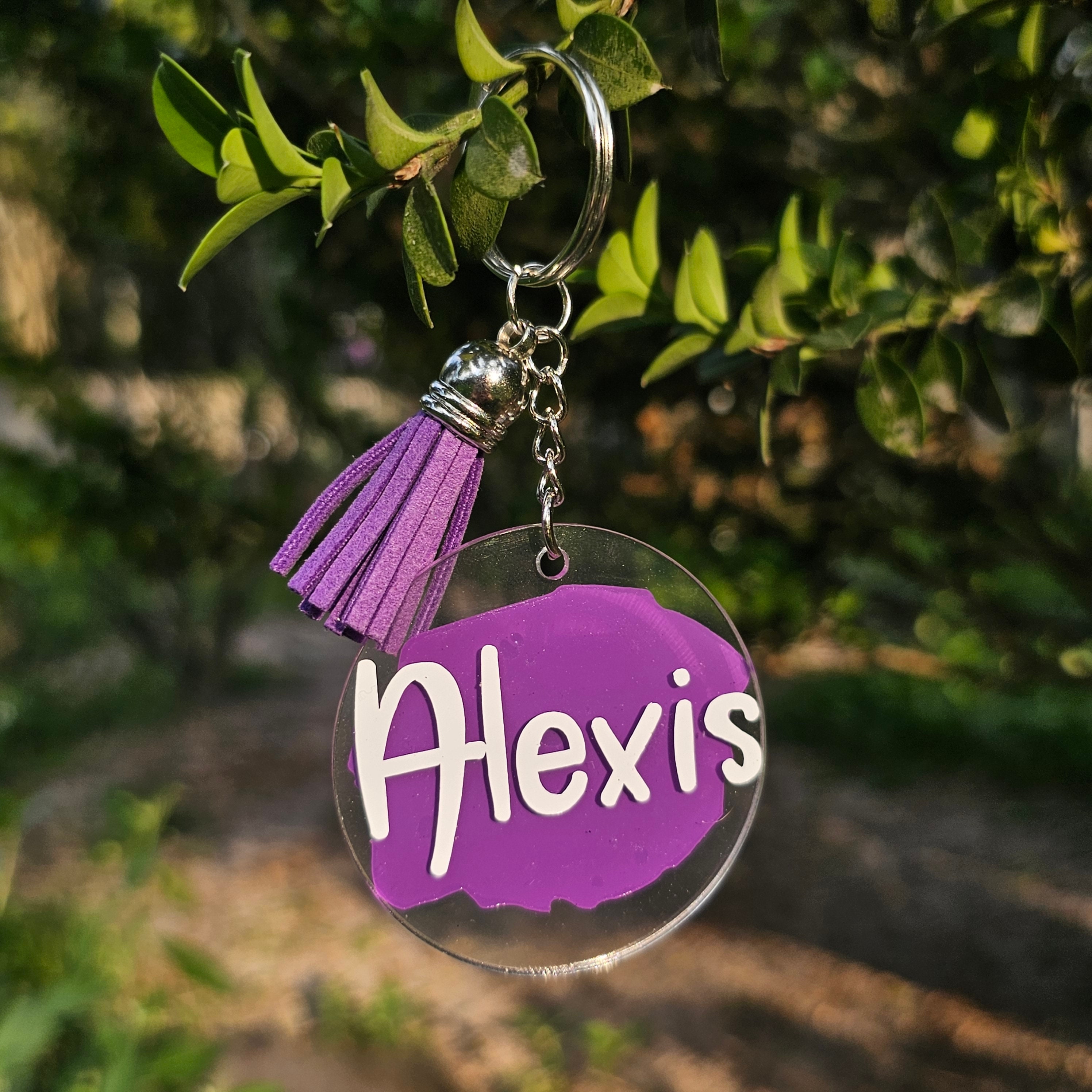 Custom Acrylic Keychain With Name Paint Swatch Multicolor - Etsy