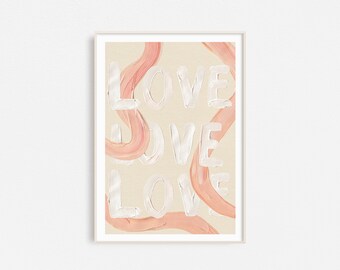 Love Abstract, Black and White Art, Minimalist Poster, Abstract Art ...