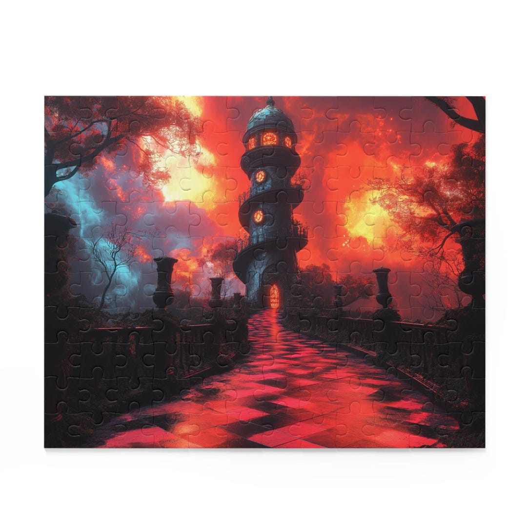 Puzzle 500-piece, Surreal Twisted Fantasy Landscape Jigsaw for Adults ...
