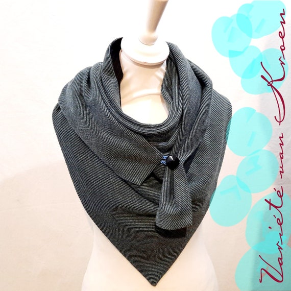 Turning Cloth Triangular Cloth blue Stripes Button - Etsy