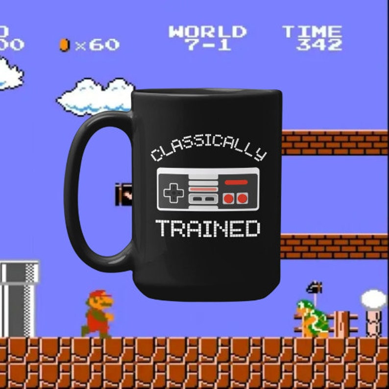 Classically Trained Gamer Mug | Funny Retro Video Game Coffee Mug - Etsy