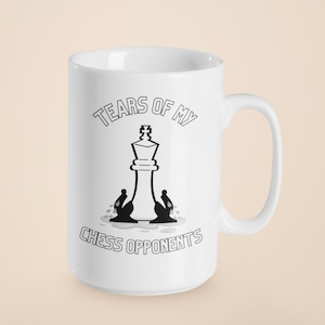 Funny White Chess Coffee Mug With King Center | Chess Gift | Bishops ...
