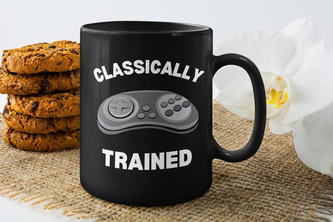 Retro “classically Trained” Video Game Mug | Funny Mugs | Retro Video ...