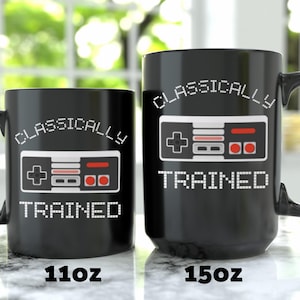 Retro “classically Trained” Video Game Mug | Funny Mugs | Retro Video ...