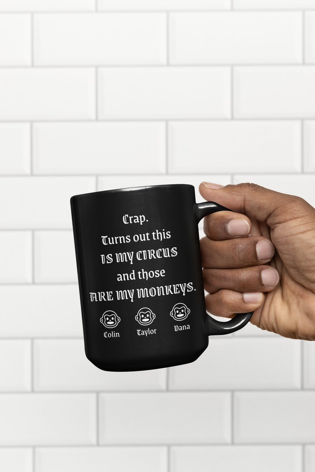 Personalized “those Are My Monkeys” Monkey Faces Mug | Funny Mugs ...