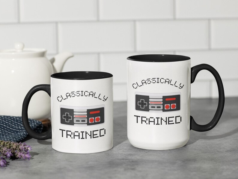 Classically Trained Gamer Mug | Funny Retro Video Game Coffee Mug - Etsy