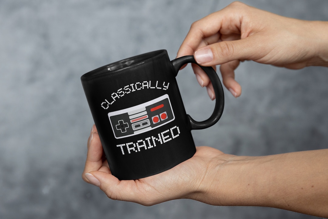 Retro “classically Trained” Video Game Mug | Funny Mugs | Retro Video ...
