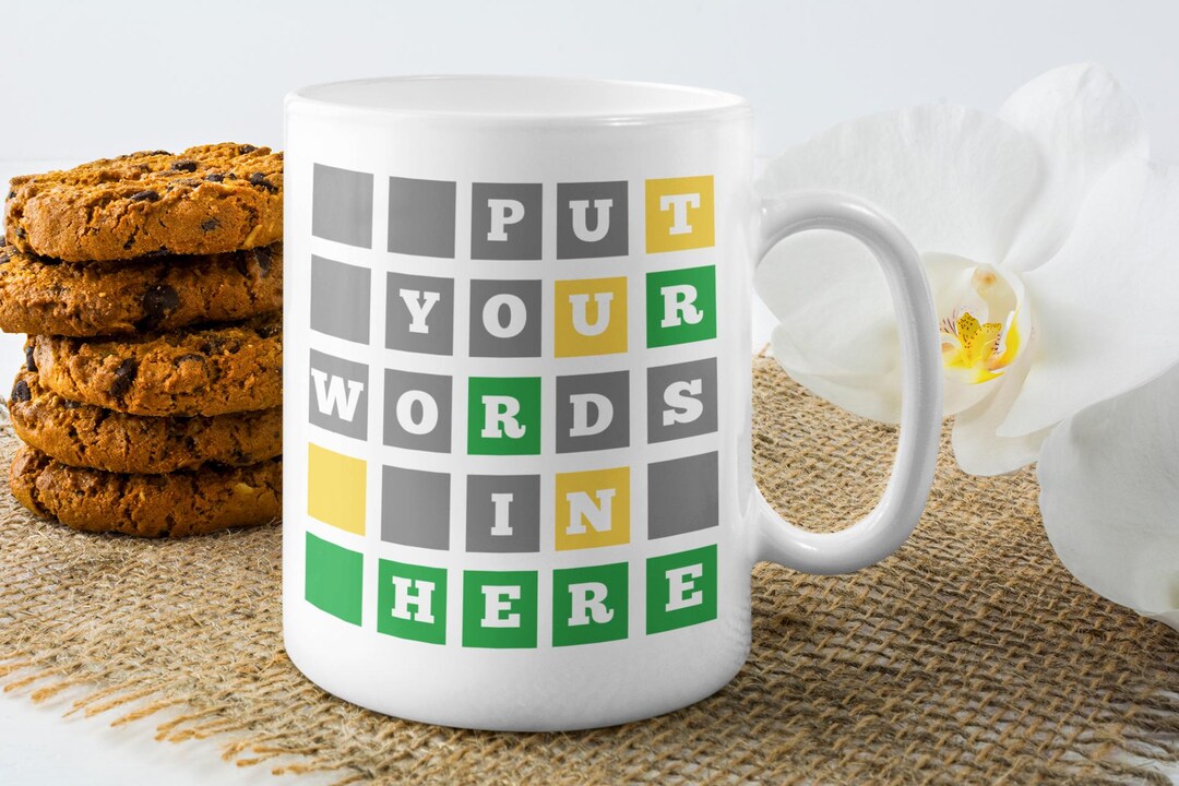 Custom Wordle Mug | Funny Mugs | Wordle Gift, Wordle Lover Gift, Custom ...