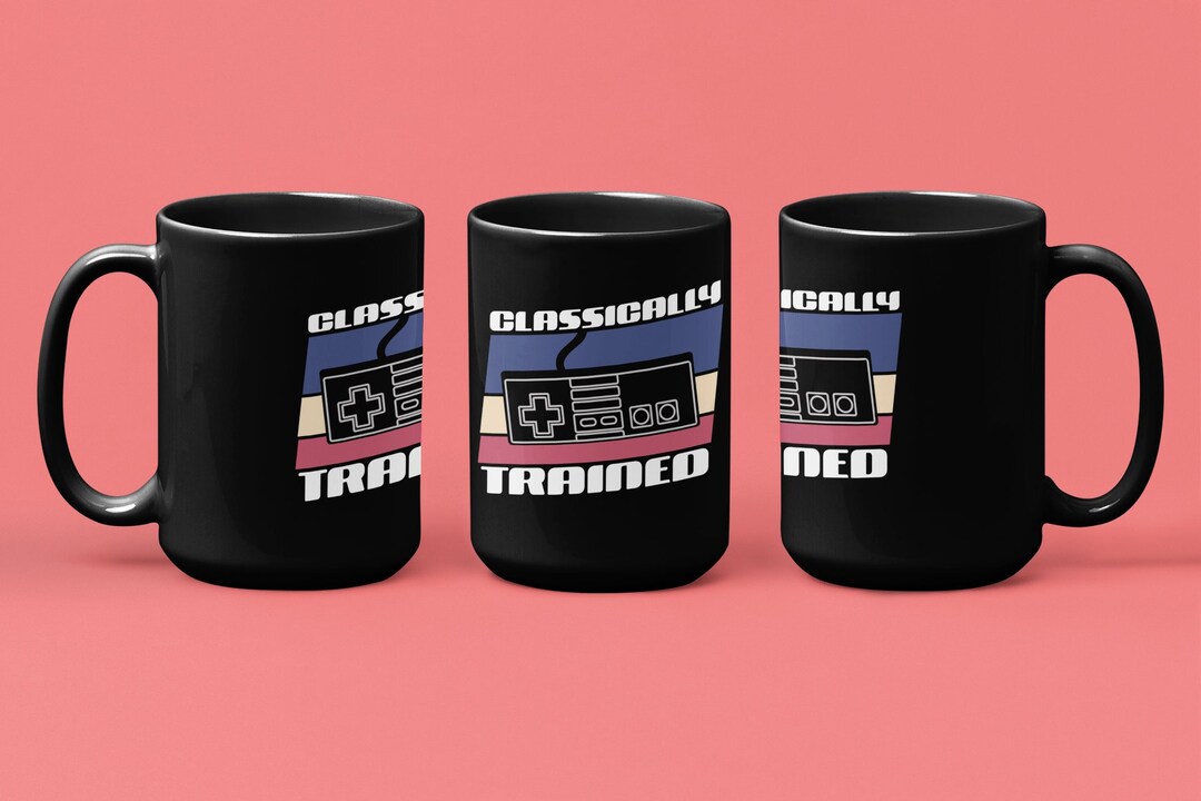 Classically Trained Gamer Mug | Funny Retro Video Game Coffee Mug - Etsy