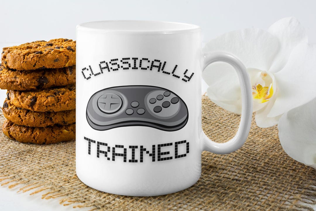 Retro “classically Trained” Video Game Mug | Funny Mugs | Retro Video ...