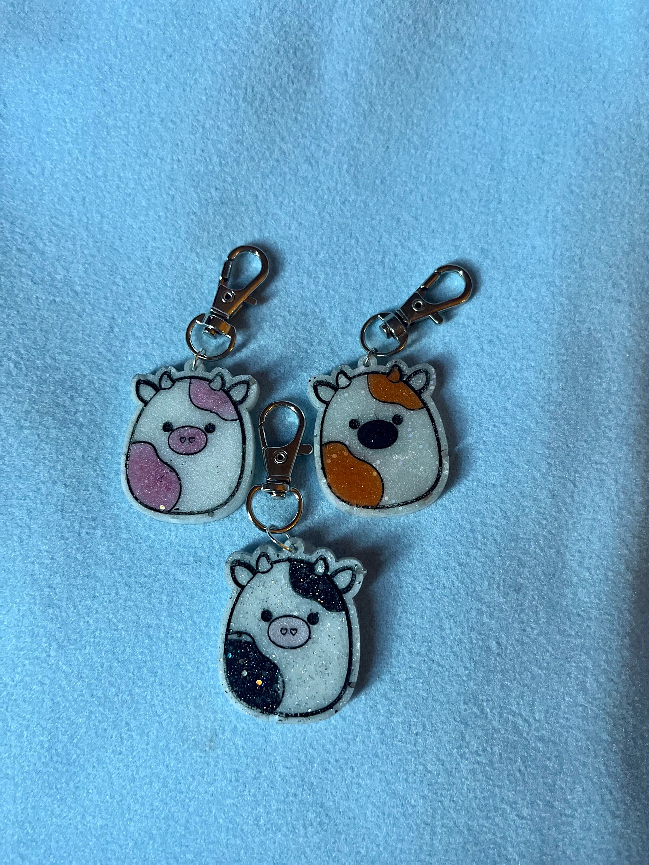 Squishmallow Cow Keychains - Etsy