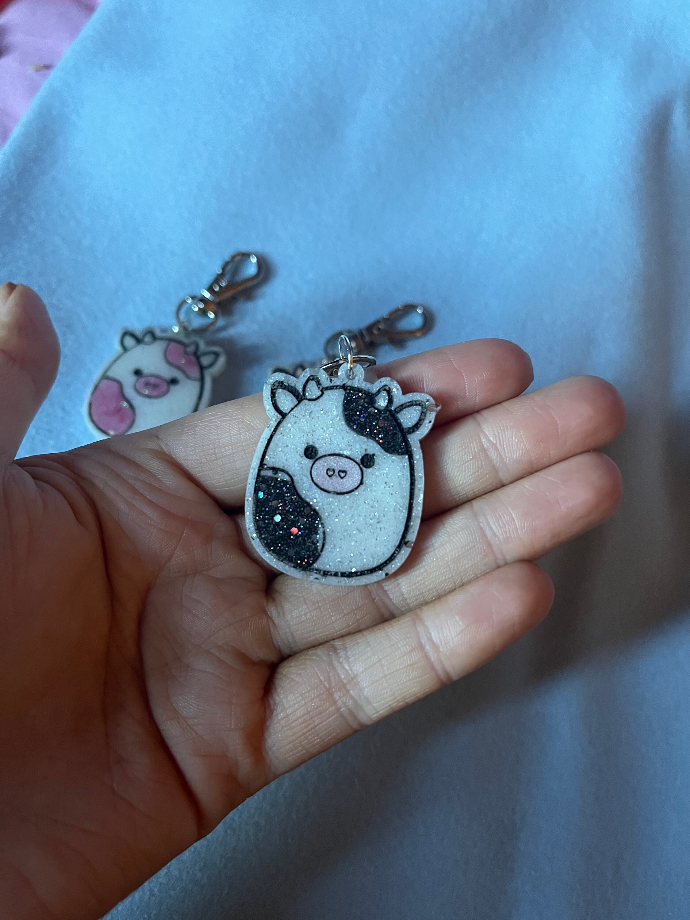 Squishmallow Cow Keychains - Etsy