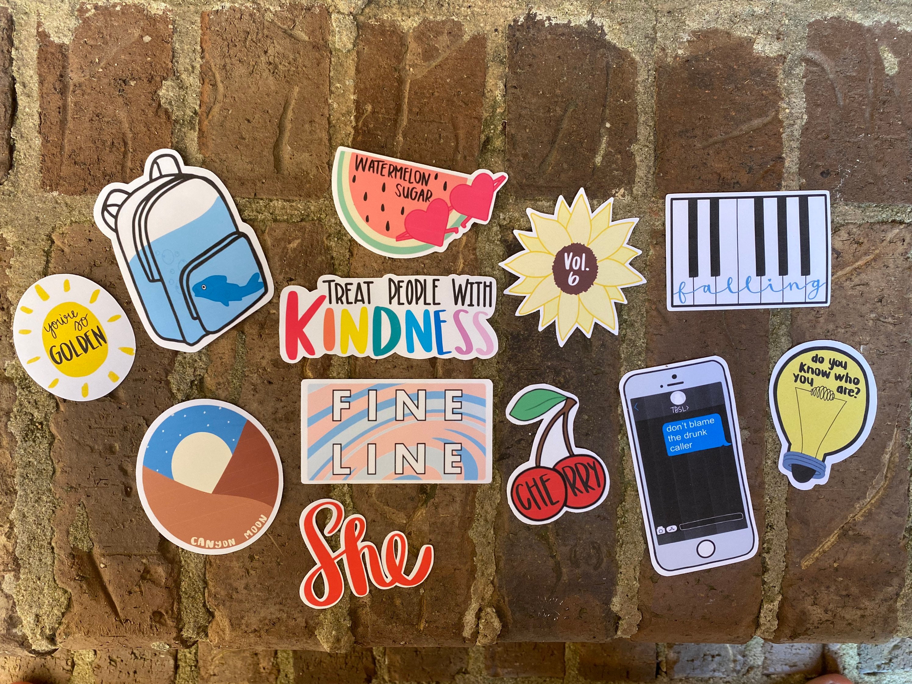 Fine Line Sticker Pack | Etsy