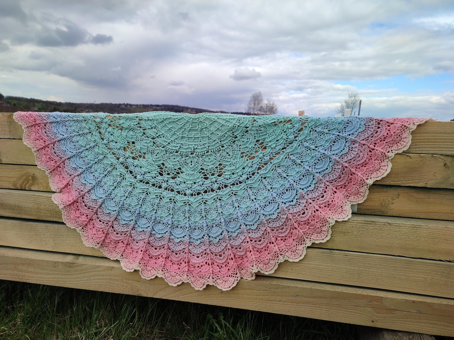 Suehiro Shawl Crochet Graphic Pattern - Etsy