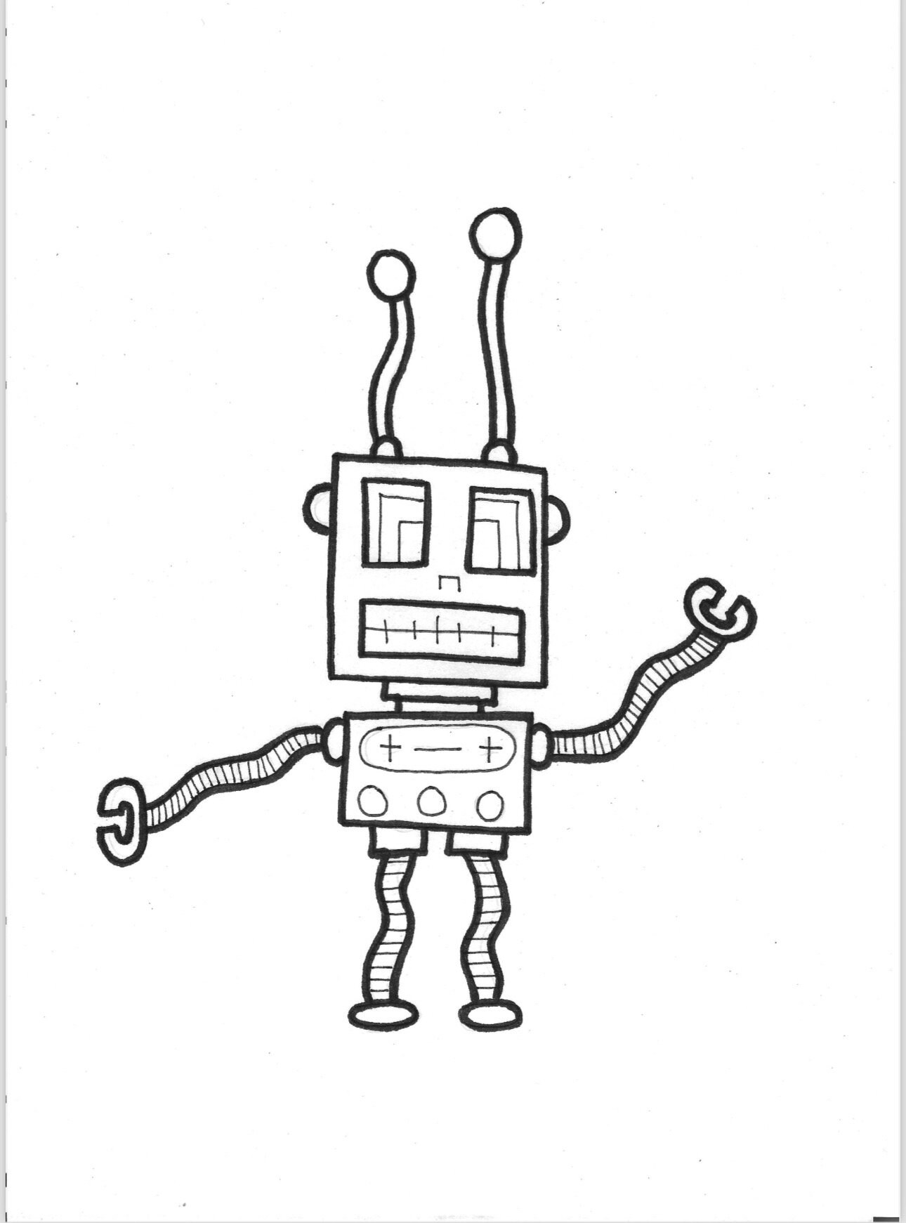 Printable Colouring Book | Robot Friends | Five Pages - Etsy