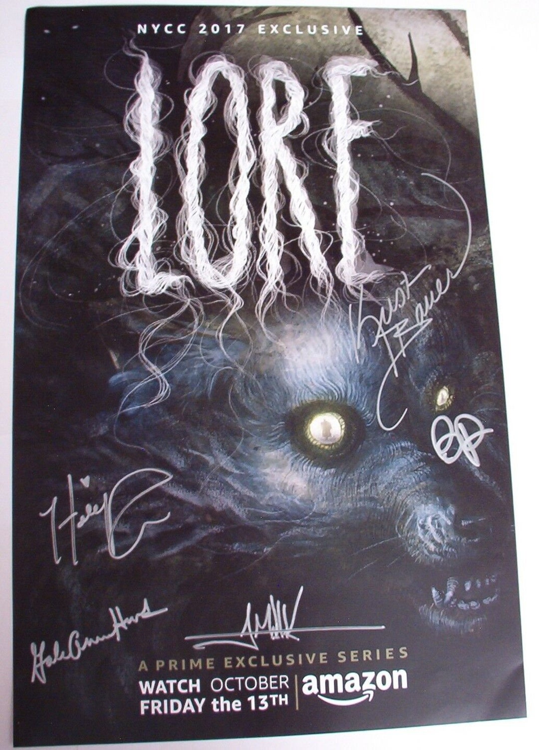 Cast of 5 ‘lore’ Original Signed Autographed 11x17 Poster Amazon ...