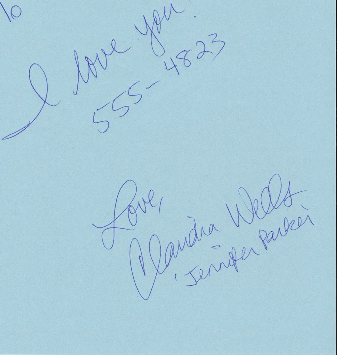 Claudia Wells back to the Future Jennifer Parker Original Signed ...