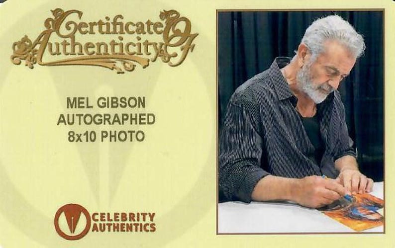 Mel Gibson ‘braveheart’ William Wallace Original Autographed 8x10 Signed Photo Celebrity ...
