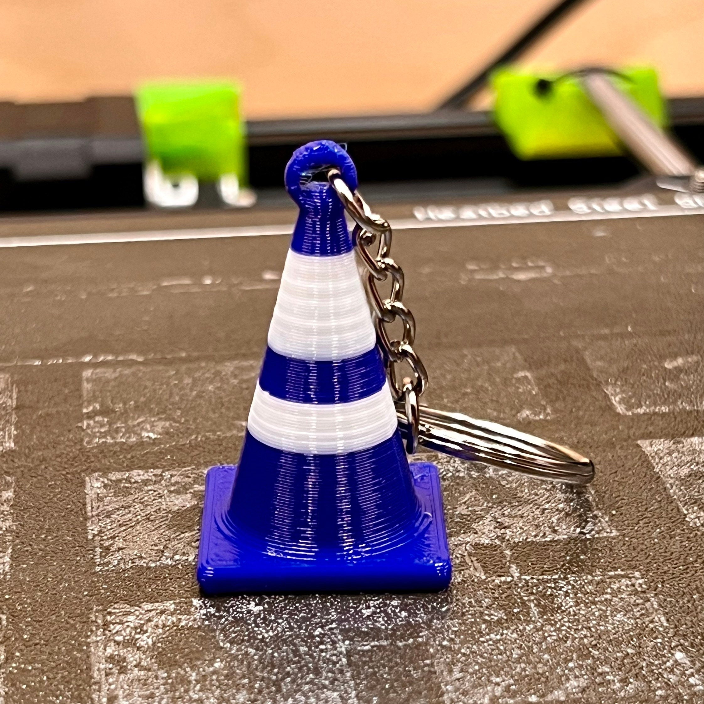 3D Printed Traffic Cone Keychain - 3 Pack - Etsy