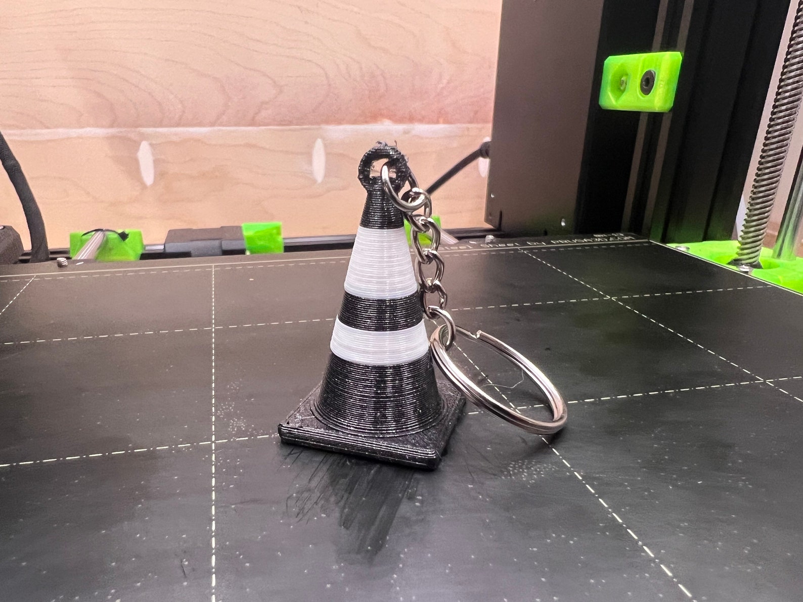 3D Printed Traffic Cone Keychain - Etsy